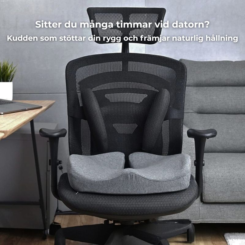 Ortopedisk sittkudde för svanskota och rygg – ErgonomiKliniken